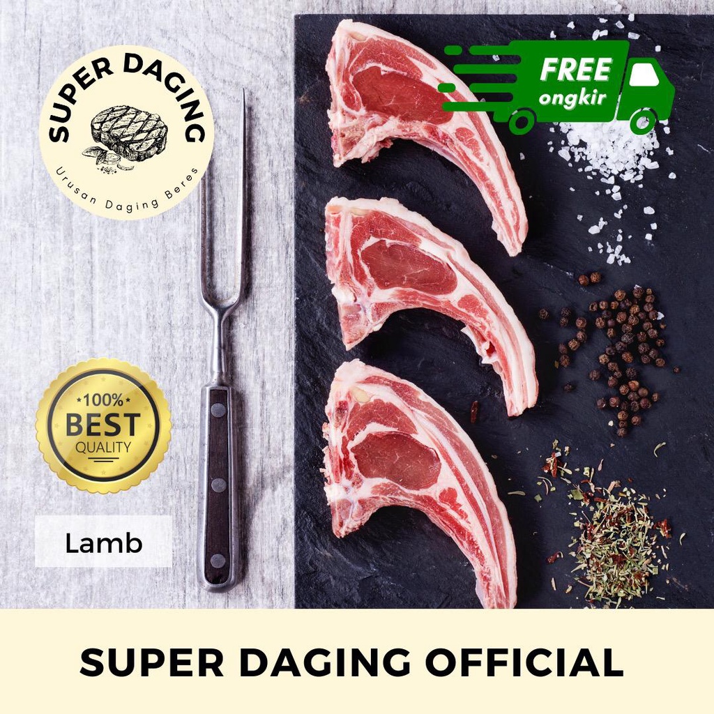 Jual Australian Lamb Chop 500 gram - Super Daging Tangerang | Shopee ...