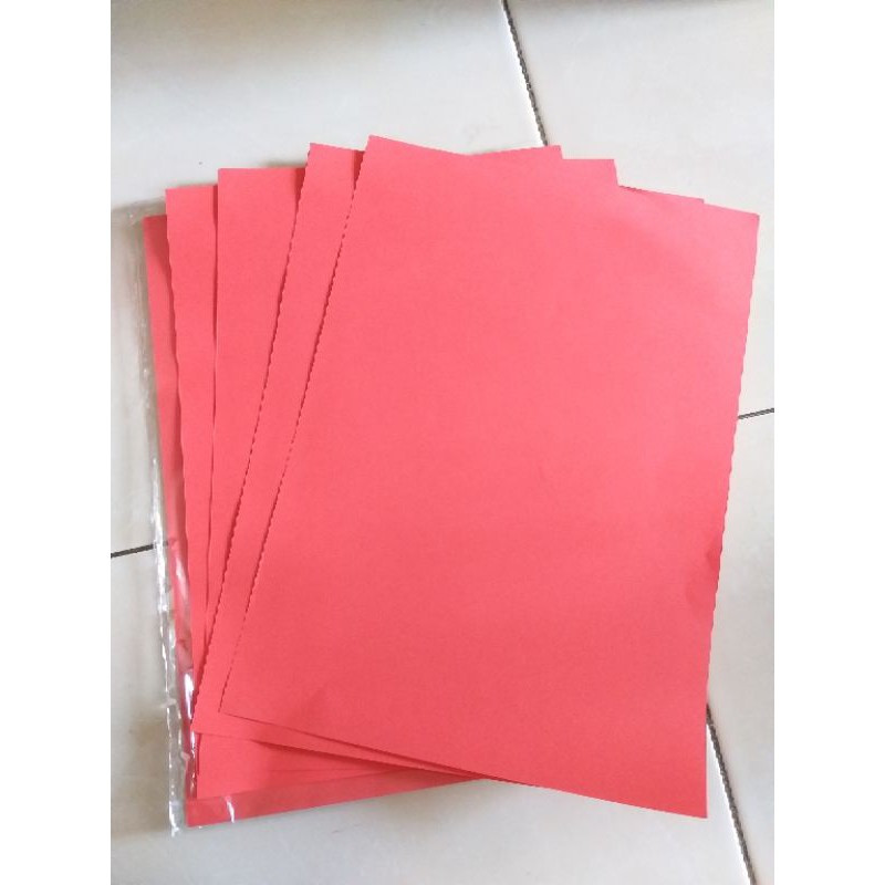 Jual Kertas A4 80 gr warna merah | Shopee Indonesia