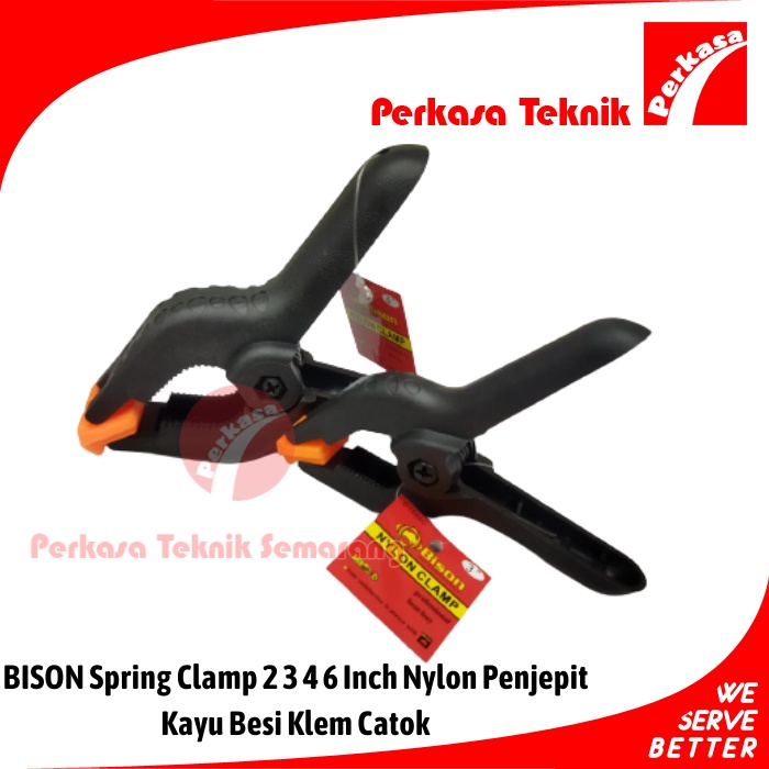 Jual BISON Spring Clamp 2",3",4",6" Inch Nylon Penjepit Kayu Besi Klem Catok | Shopee Indonesia