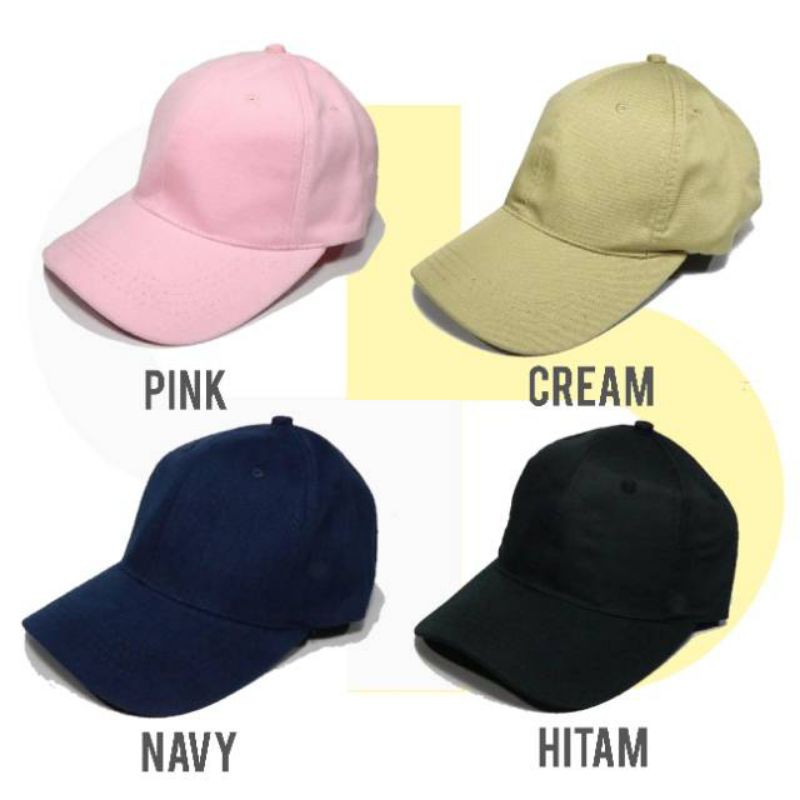 Jual Topi Polos Hitam Kualitas Distro Bahan Rafel pengait Penyetel ...