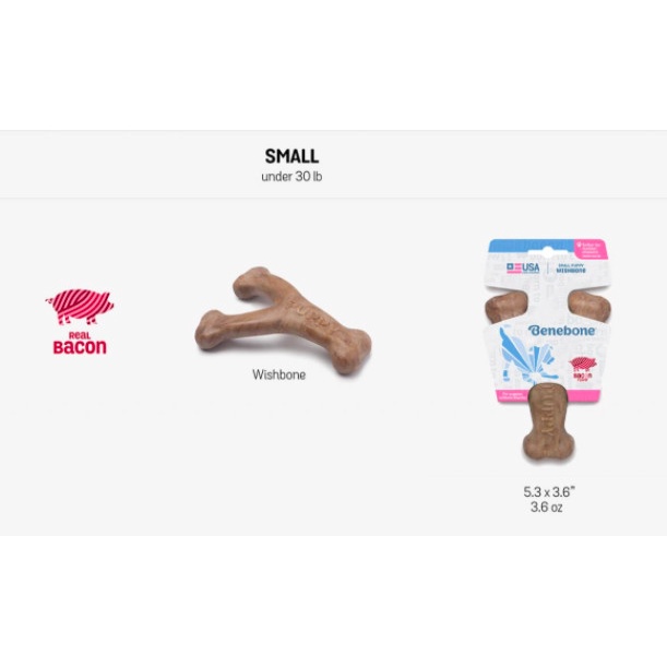 Jual Benebone Wishbone Bacon - PUPPY - SMALL - Dog Chew Toy | Shopee ...