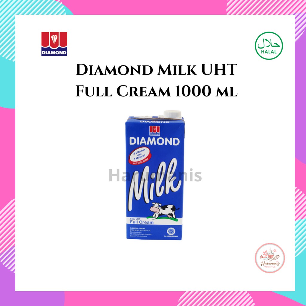 Jual Susu Diamond UHT Full Cream 1L 1000ml | Shopee Indonesia