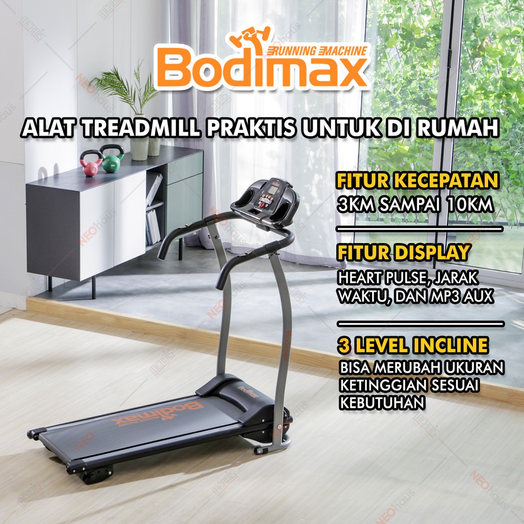 Jual BODIMAX RUNNING MACHINE BLACK (SECOND) | Shopee Indonesia