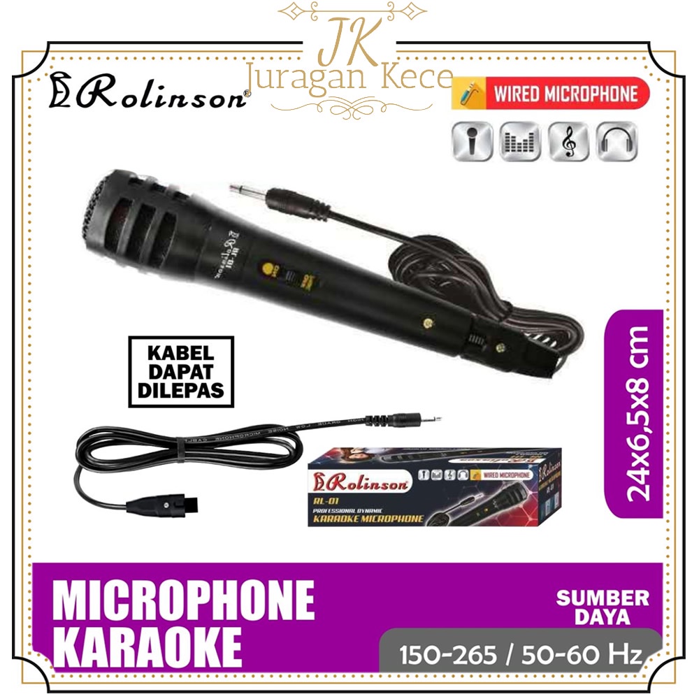 Jual Microphone Karaoke Rolinson RL-01 Mic Mikrofon Kabel | Shopee ...