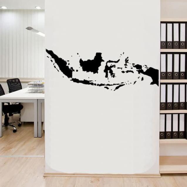 Jual Best Wall Sticker Peta Indonesia Dinding Kaca Kantor Rumah Kafe ...