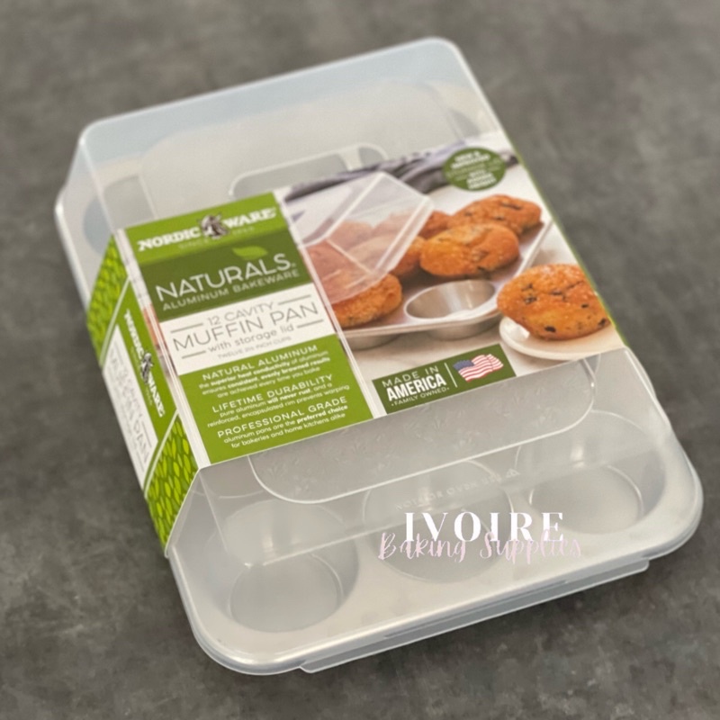Jual Nordic Ware Muffin Pan 12 Cav with Storage Lid | Shopee Indonesia