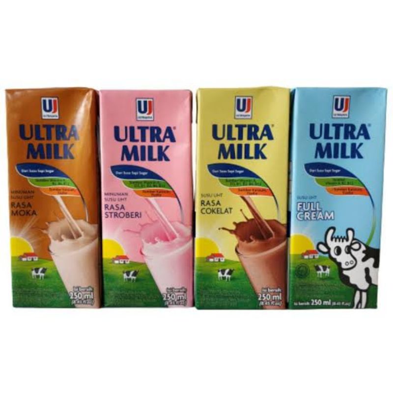 Jual Susu Ultra Milk UHT Ultra Jaya 250ml 1 Dus (24 pcs) | Shopee Indonesia