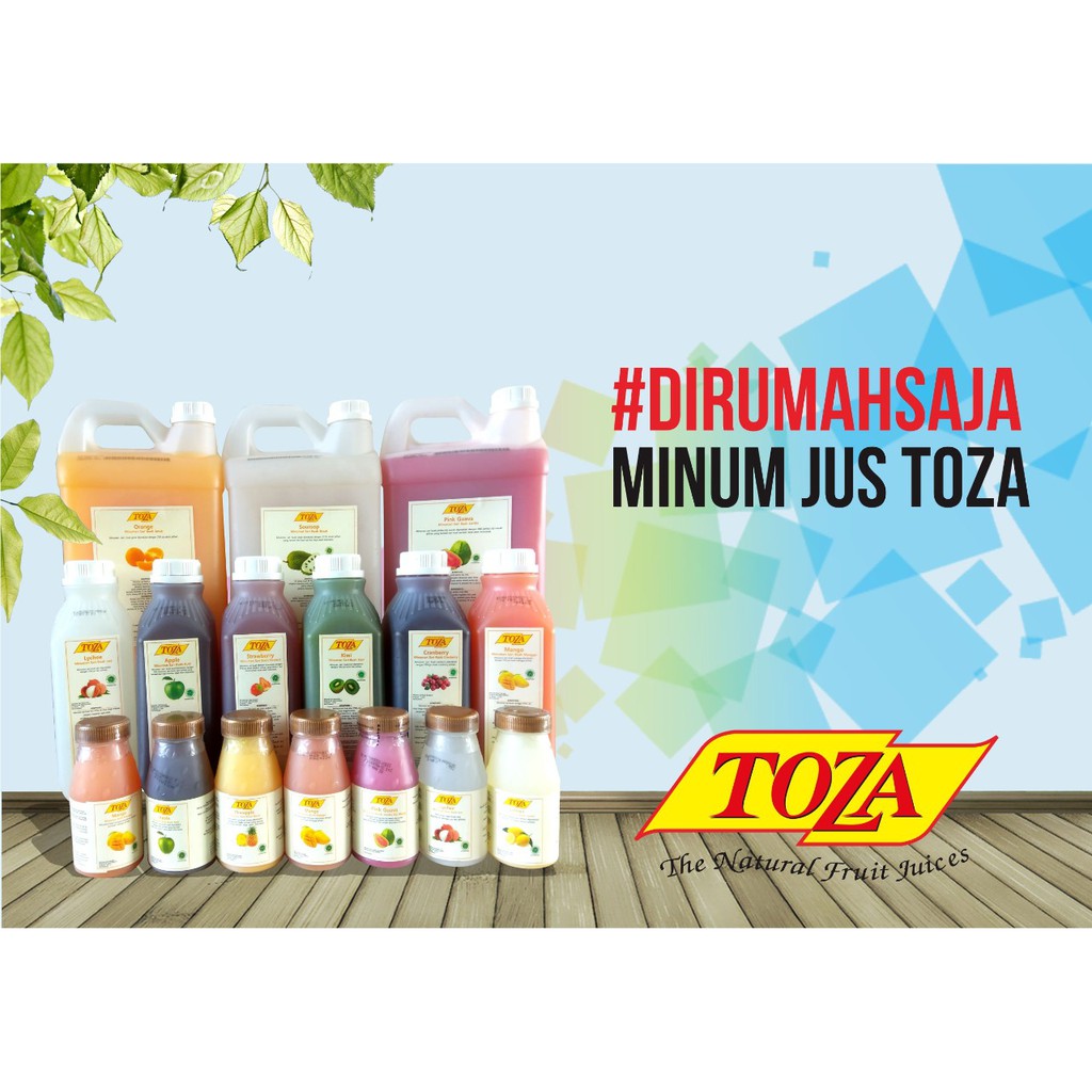 Jual TOZA JUICE BOTOL 1 LITER NATURAL FRUIT JUICE | Shopee Indonesia