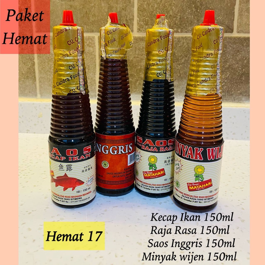Jual PAKET HEMAT 17 | CAP BUNGA MATAHARI | HALAL (4 BOTOL) | Shopee ...