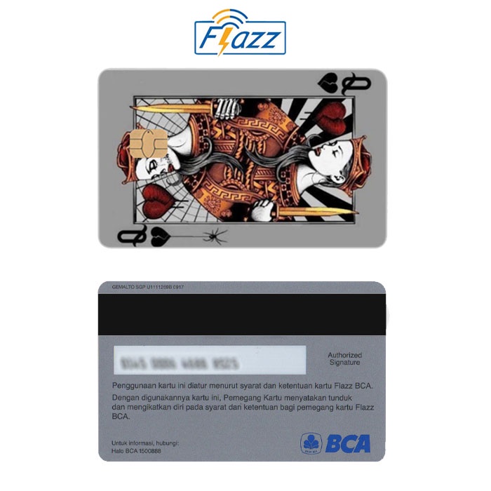 Jual Kartu Remi Queen Kartu E-Money Flazz BCA Gen 2 NFC Custom Card | Shopee Indonesia