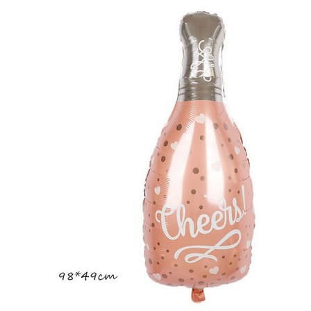 Jual Balon Foil Cheers Bottle Pink / Balon Botol Champagne Pink uk ...