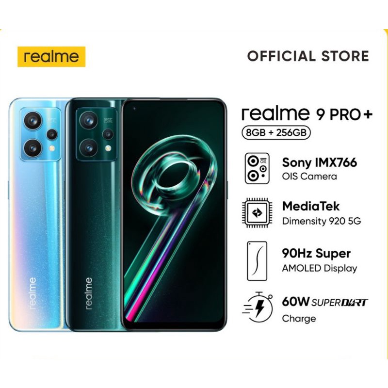 Jual REALME 9 PRO+ RAM 8/256GB! 100% BARU DAN BERGARANSI RESMI REALME SERVICE CENTER | Shopee ...