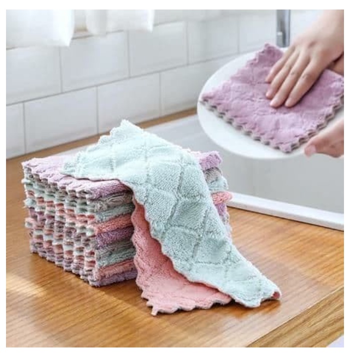 Jual KAIN LAP DAPUR ANTI MINYAK CUCI PIRING MICROFIBER | Shopee Indonesia