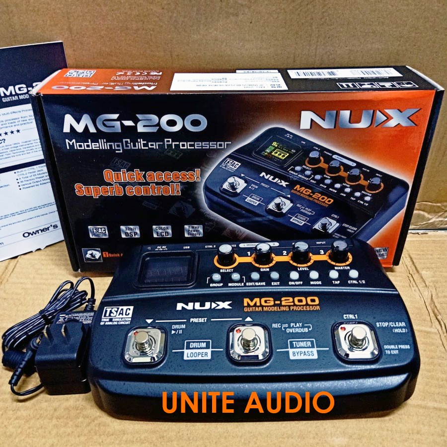 Jual Efek Gitar NUX MG200 MG-200 Multi-Effects Processor NUX MG 200 ...