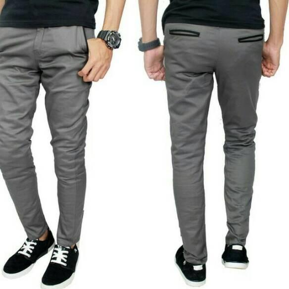 Jual (LANGSUNG ORDER) CELANA Pria SLIMFIT Panjang chino KERJA HARIAN HITAM MOCCA ABU GREY KREAM ...