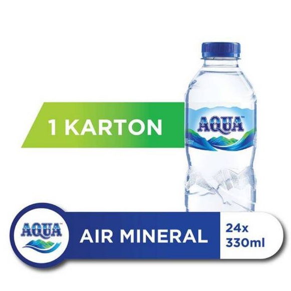 Jual Aqua botol mini / air mineral 330ML 1 dus isi 24botol | Shopee ...