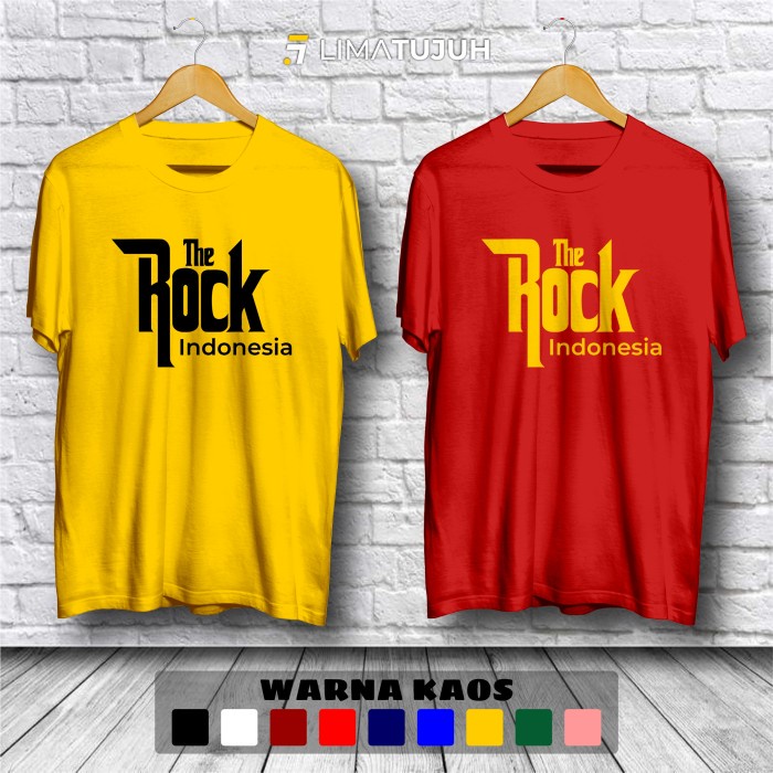 Jual Kaos The Rock Indonesia Logo Baju Distro Combed 30s Premium (IMS ...