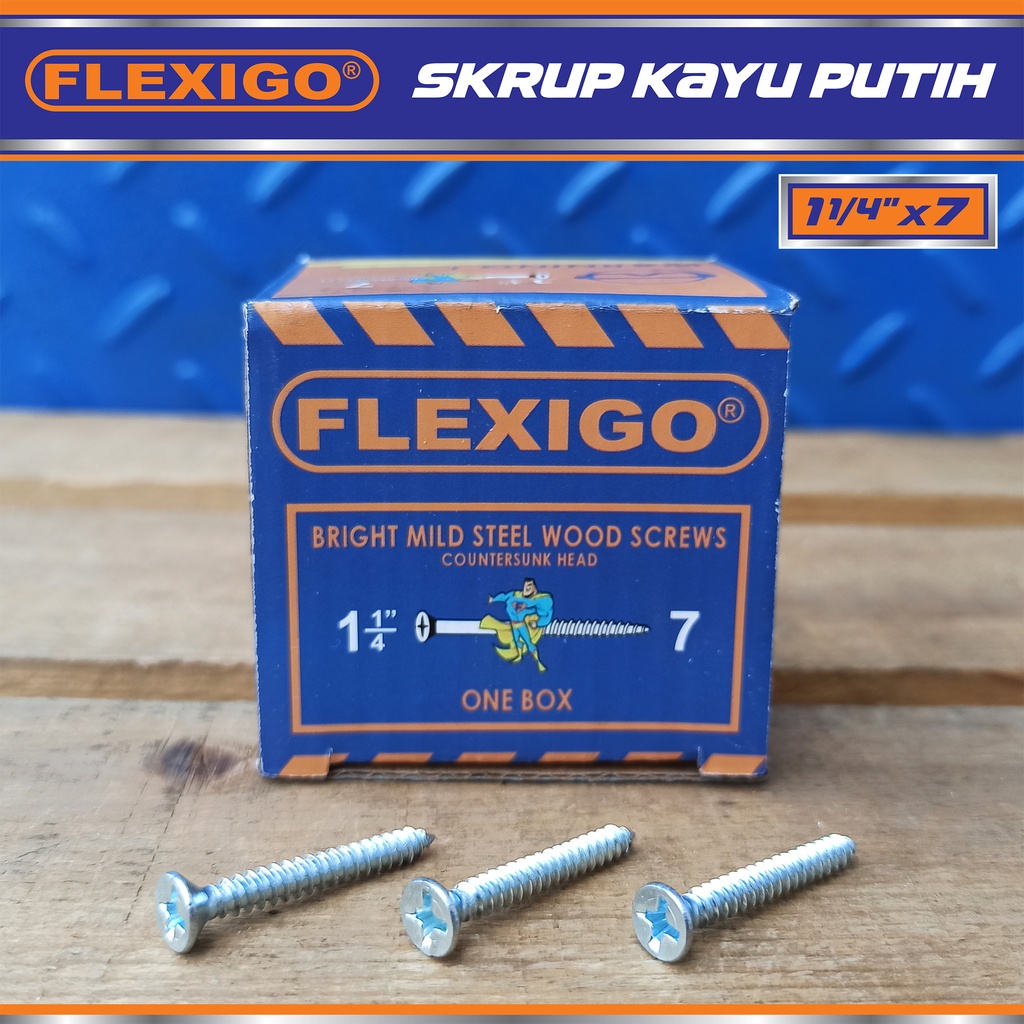 Jual Flexigo Skrup Baja Galvanized 7 x 1.25 Inch ( isi: +/- 100 pcs) | Shopee Indonesia