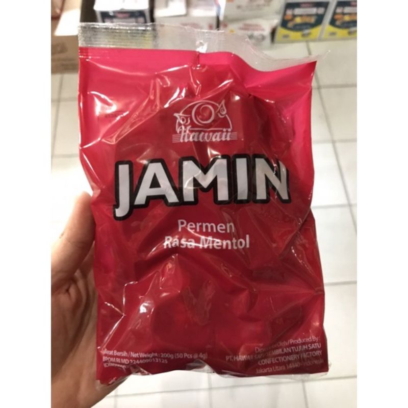 Jual Permen Jamin isi 50 rasa menthol sak kecil 200 gr permen batuk ...