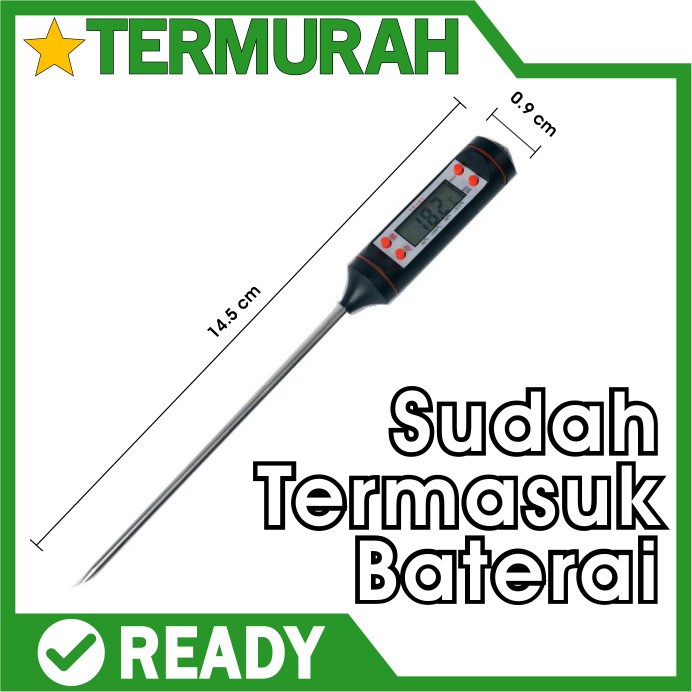 Jual Digital Thermometer termometer masak suhu air masakan obat dapur ...