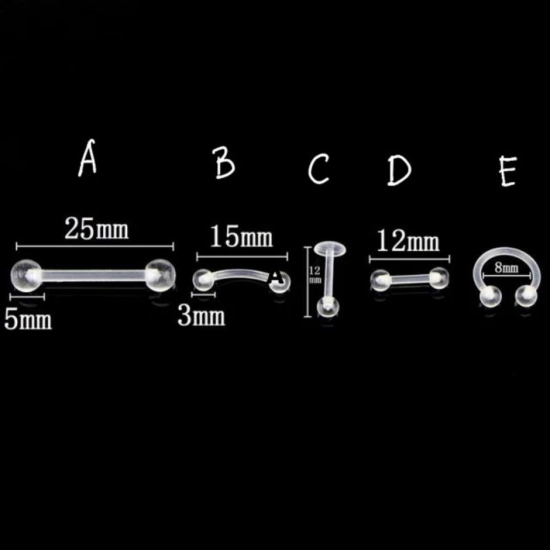 Jual 1PCS / 5PCS Anting Piercing Earring Labret Helix Tragus Barbel ...