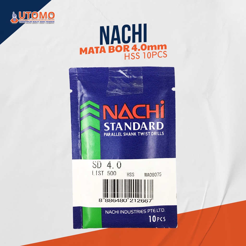 Jual ( 4mm ) Matabor Mata Bor Nachi Besi Aluminium HSS Drill Dril ...