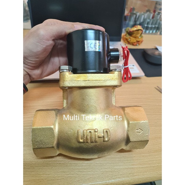 Jual Solenoid Valve Steam Kuningan / Brass Drat 2" inch 220V / 24 DC UNI-D US50 | Shopee Indonesia