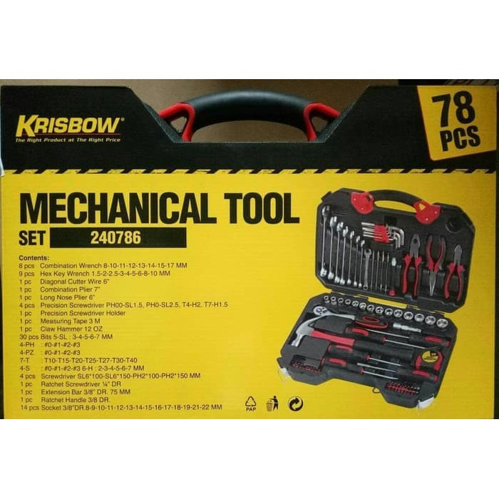 Jual ToolKit 78 Box Set Tool Kit ORIGINAL Krisbow Kotak Perkakas ...