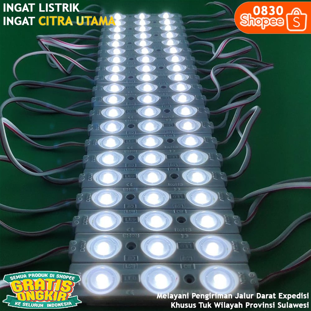 Jual LAMPU LED MODULE 3MATA LENSA [W] KOTAK K0830 | Shopee Indonesia