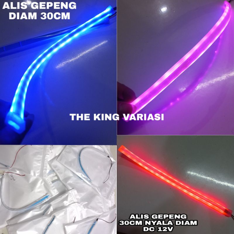 Jual LAMPU ALIS DRL 30CM/LAMPU ALIS GEPENG 30CM/LAMPU QLIS 12V DC 30CM GEPENG NYALA DIAM/ALIS ...