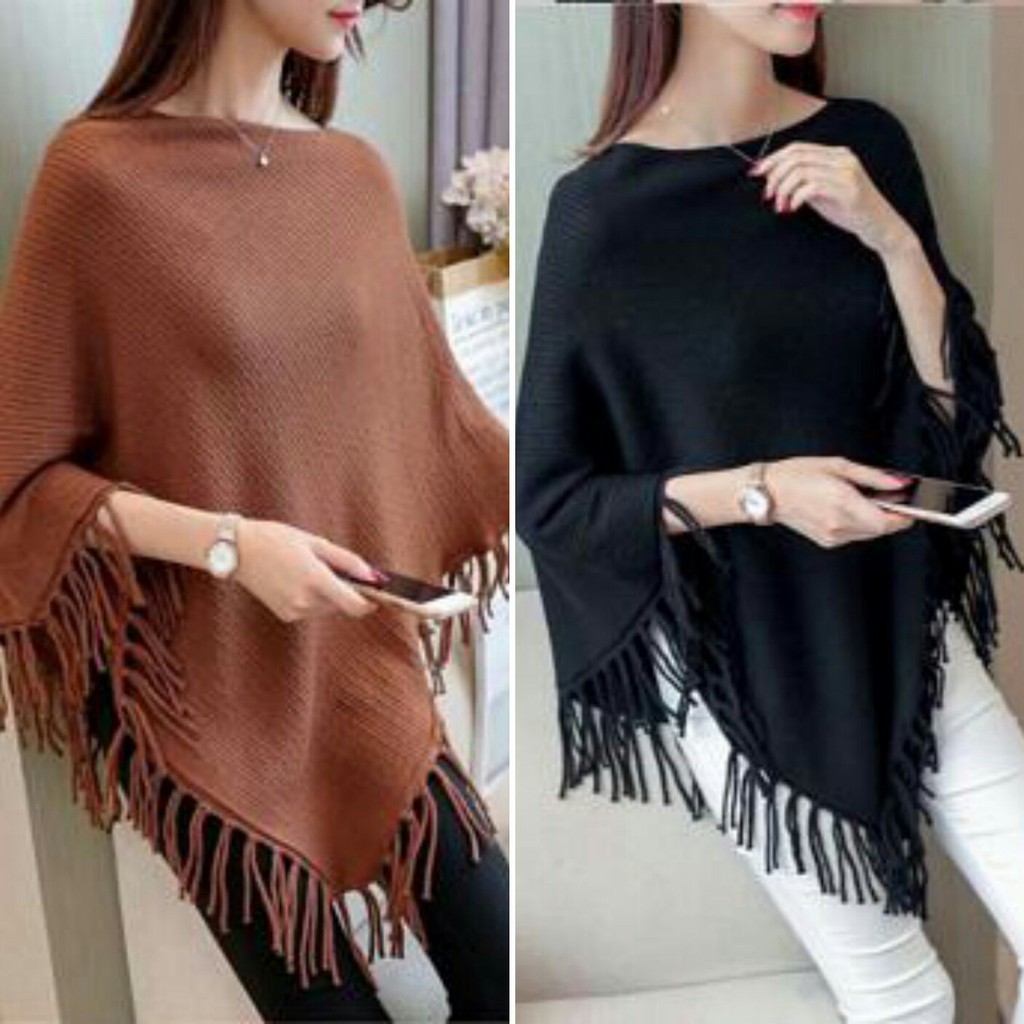Jual Poncho Polos Knit K19 | Shopee Indonesia