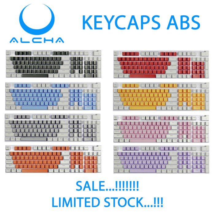 Jual SALE.. ALCHA KEYCAPS ABS DOUBLE SHOT OEM BACKLIT MECHANICAL KEYBOARD - RANDOM | Shopee ...