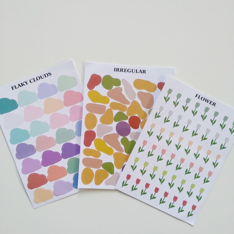 Jual Aesthetic Sticker | Stiker Dekorasi Motif Gambar Bunga Awan Bentuk ...