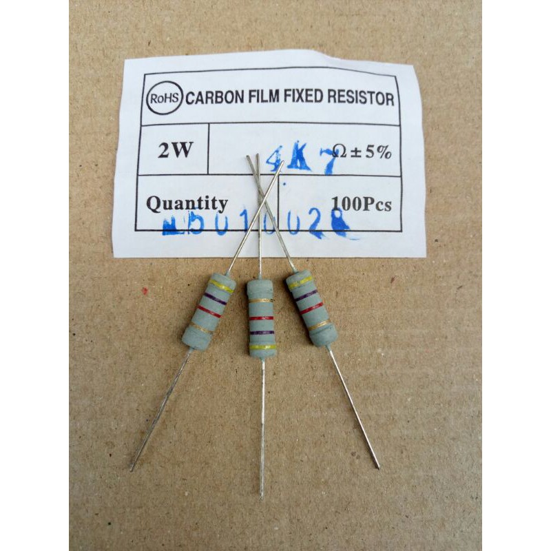 Jual Resistor 4K7 2 watt 50pcs | Shopee Indonesia