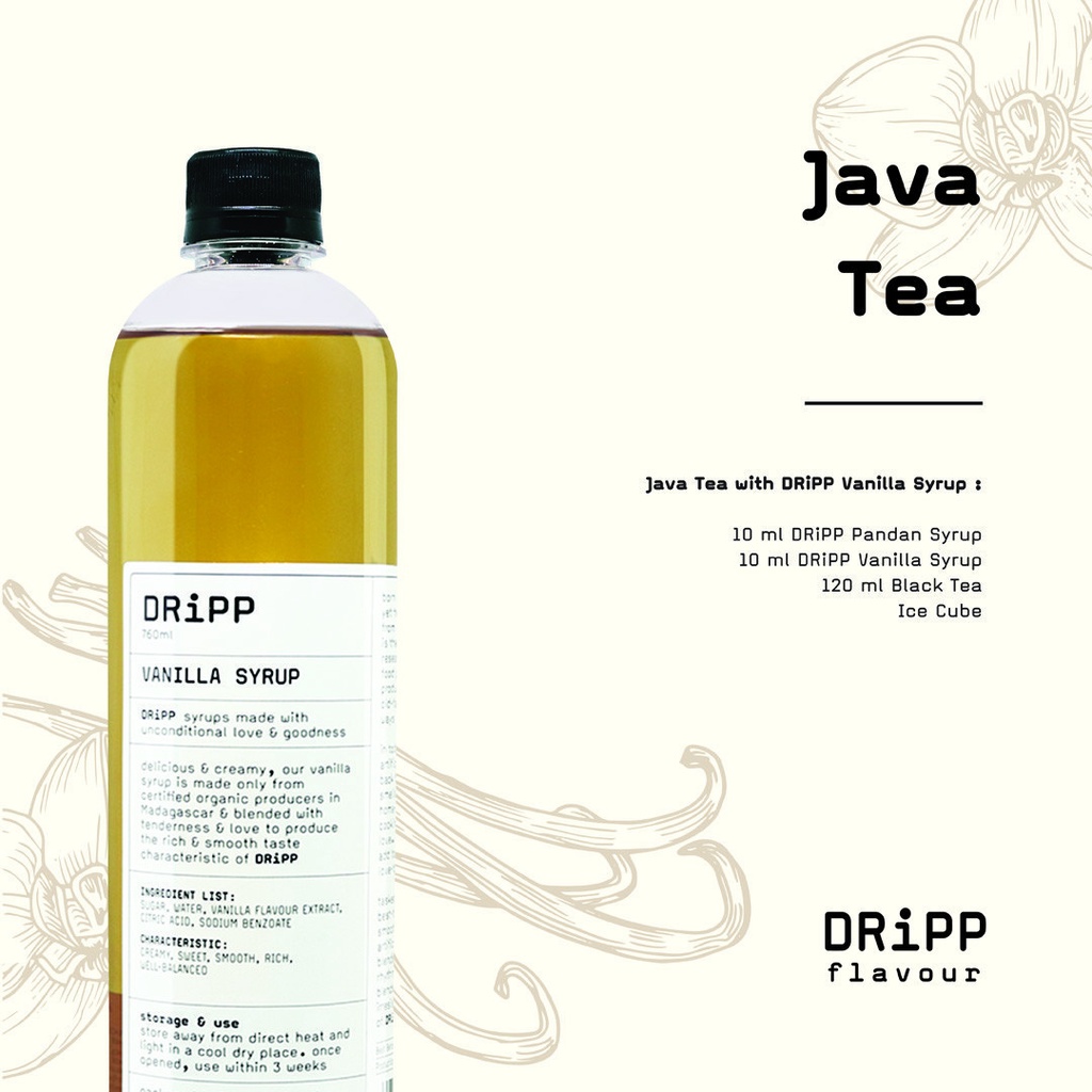 Jual DRiPP Vanilla Flavour Syrup 760 ML - Sirup Minuman Rasa Vanila ...