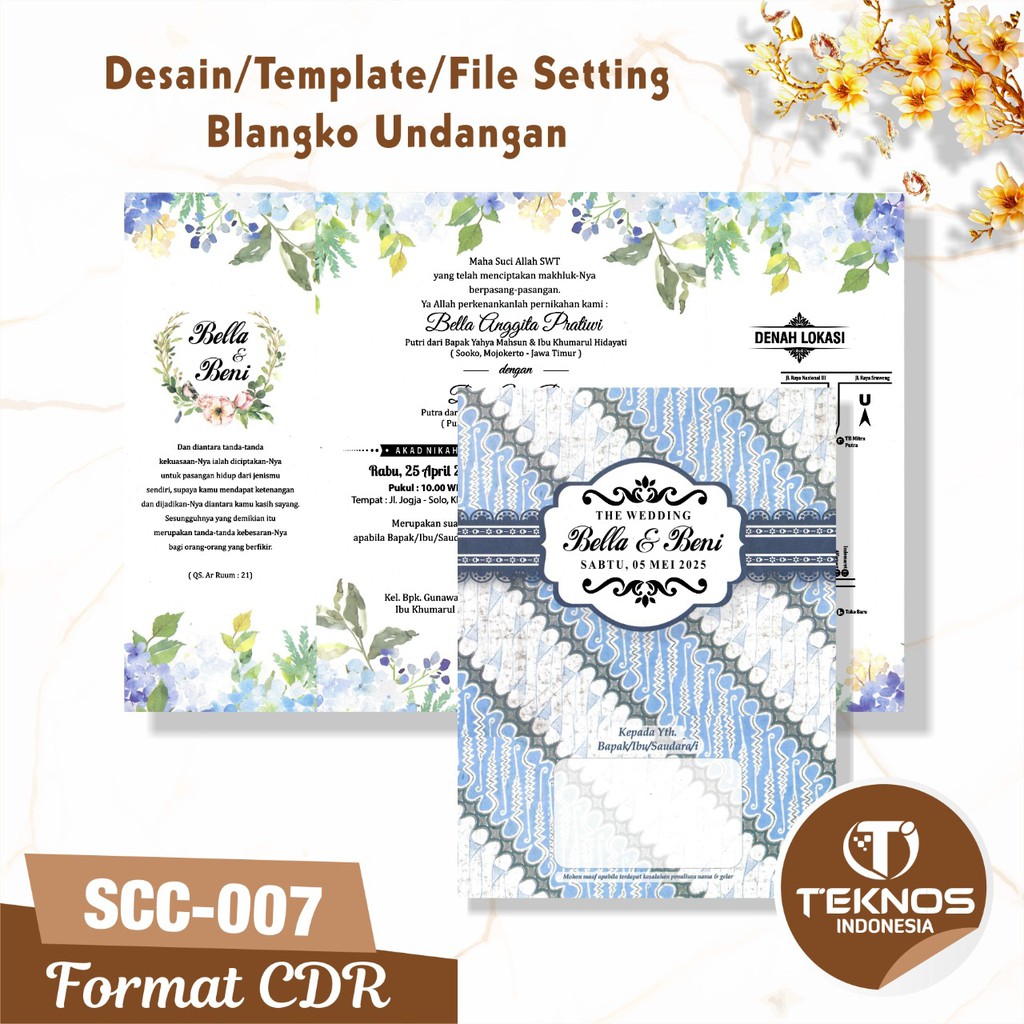 Jual TEMPLATE DESAIN UNDANGAN BLANKO SCC 007 | Shopee Indonesia