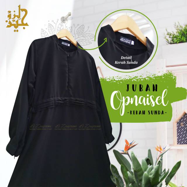 Jual Opnaisel Kerah Sunda Gamis Akhwat Lengan Invisible Zipper ...