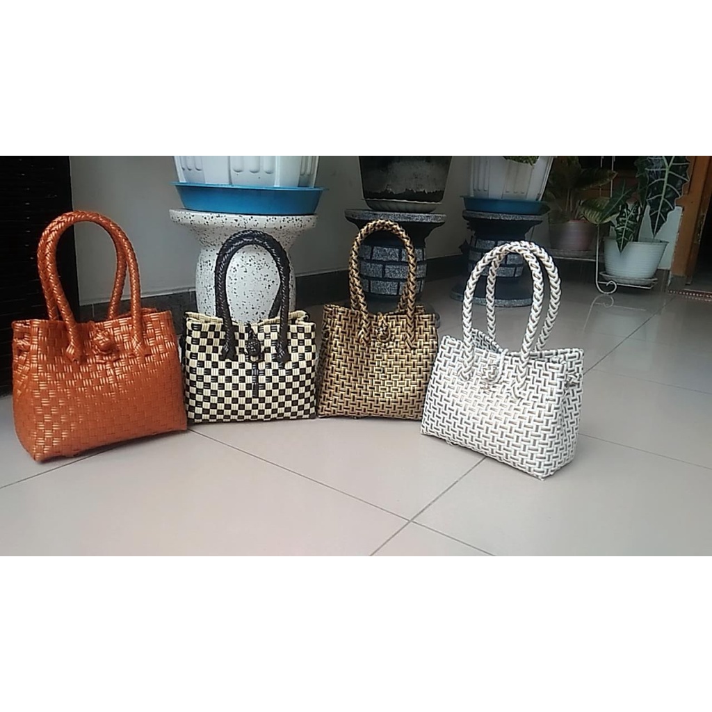 Jual tas anyam jali / tas anyam plastik | Shopee Indonesia
