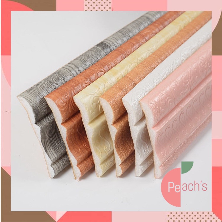 Jual PEACH Wall Border List Wallpaper / Wallpaper List Foam 3D / List ...