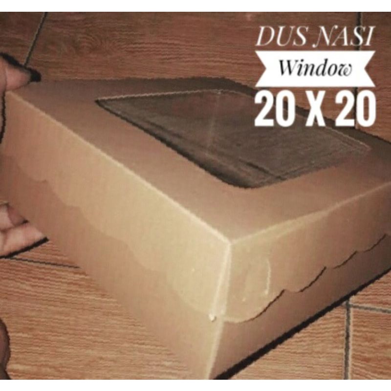 Jual Dus Nasi 20x20 Window 20 pcs | Shopee Indonesia