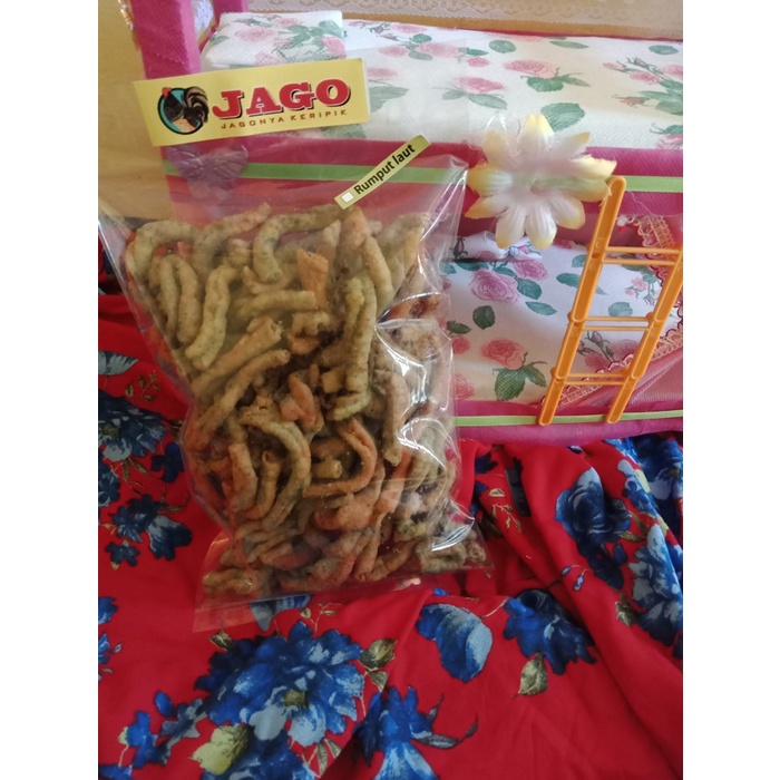 Jual Keripik Usus Ayam balut Tepung Rasa Rumput laut 250 gr seaweed ...