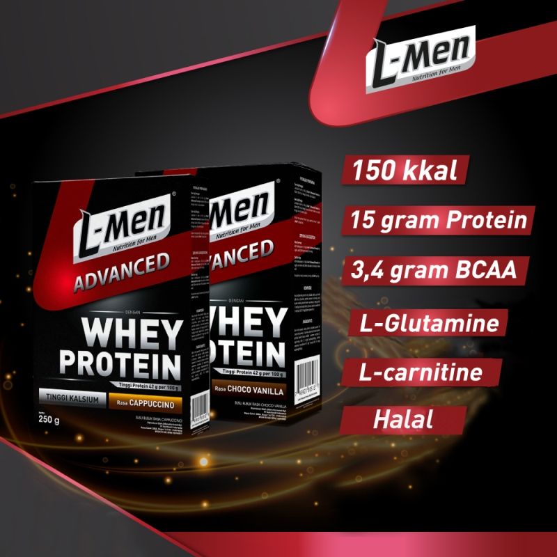 Jual L-MEN ADVANCED HIGH PROTEIN DARK CHOCO 250G | Shopee Indonesia