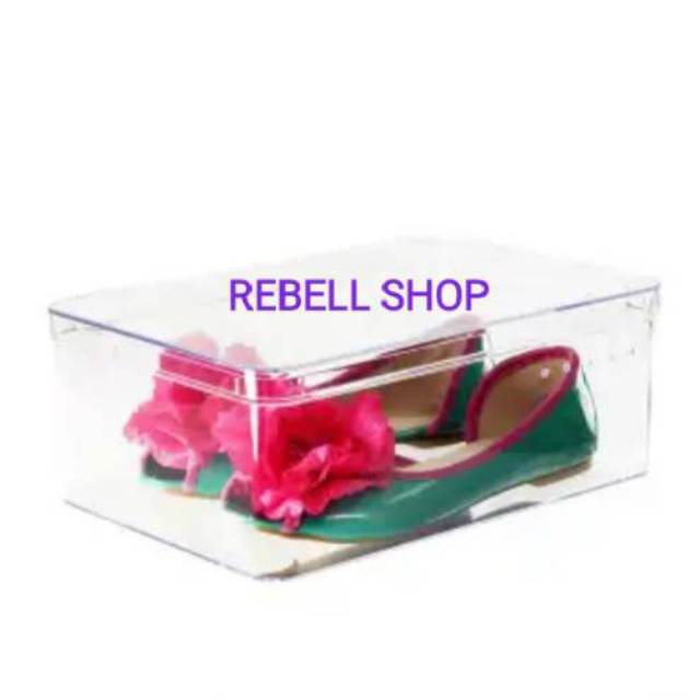 Jual Box sepatu atau kotak sepatu wanita standart - transparan | Shopee ...