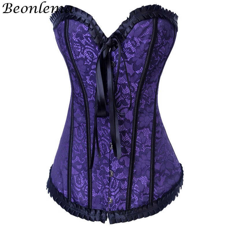 Jual PREORDER Ungu Korset Gothic Fashion Bustiers Renda Wanita Seksi ...