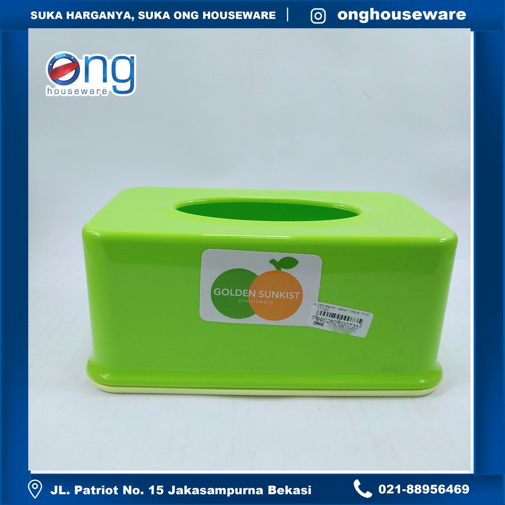 Jual Tempat Tisu Box Tissue Kotak Plastik Golden Sunkist TT1033 TT 1033 ...