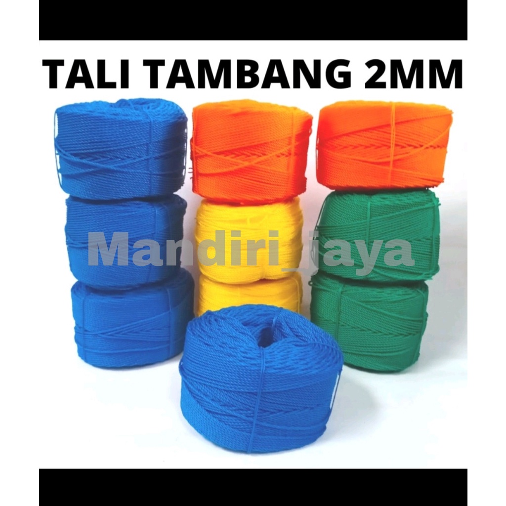Jual Tali Tambang plastik kecil PE 2mm tambang PE 2mm +-150meter ...