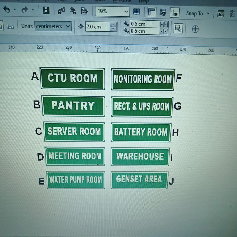 Jual STIKER RUANG CTU ROOM PANTRY SERVER METTING MONITORING WATER PUMP ...