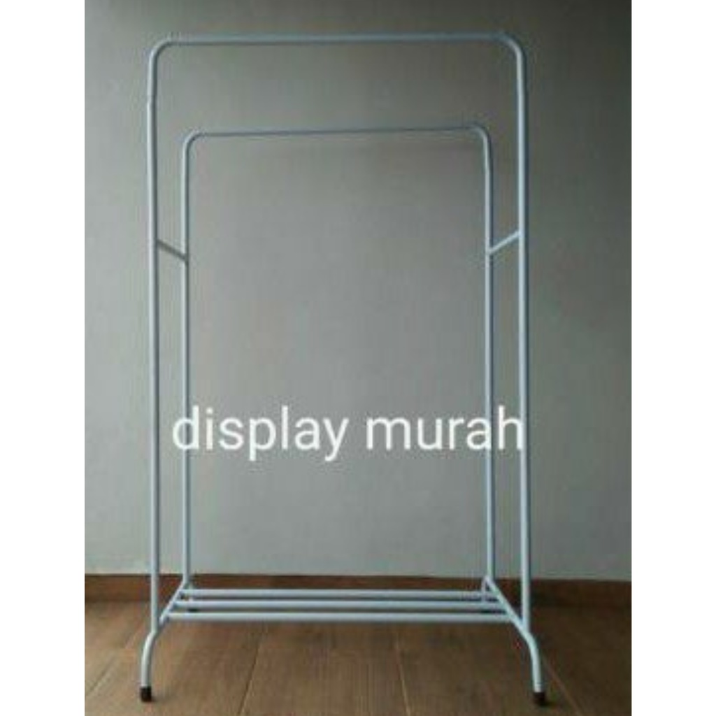 Jual Gawang Baju Oval Putih 2 Sisi Stand Gawangan Display Baju Rak ...