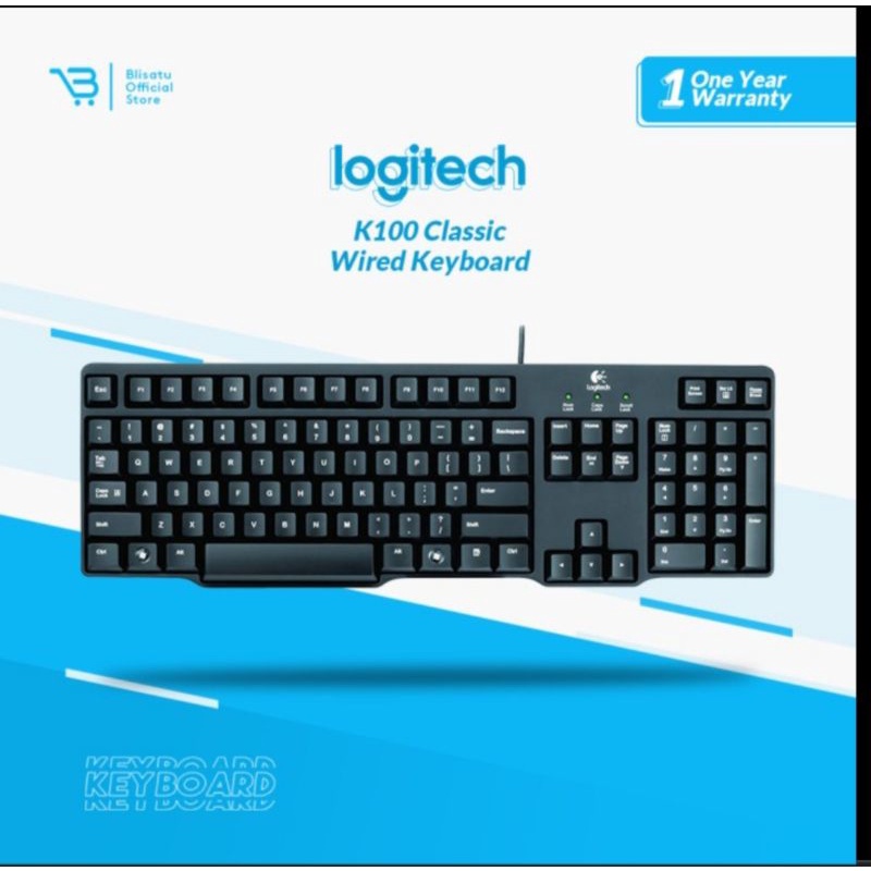 Jual Logitech Keyboard K100 | Shopee Indonesia