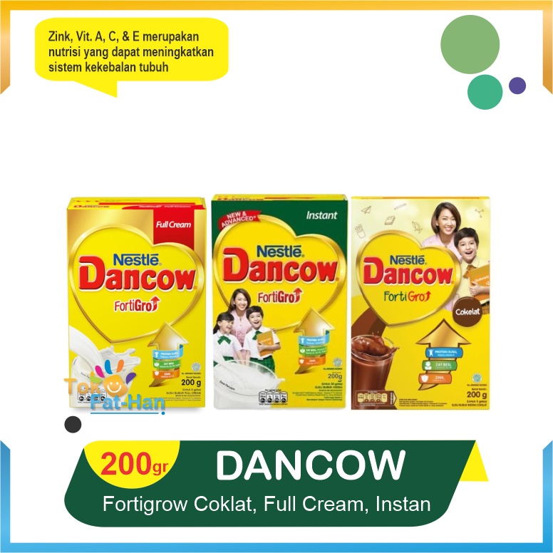Jual DANCOW Fortigro 195Gr / Instan/Full Cream/ Coklat / - Susu Pertumbuhan 3-12 Tahun | Shopee ...